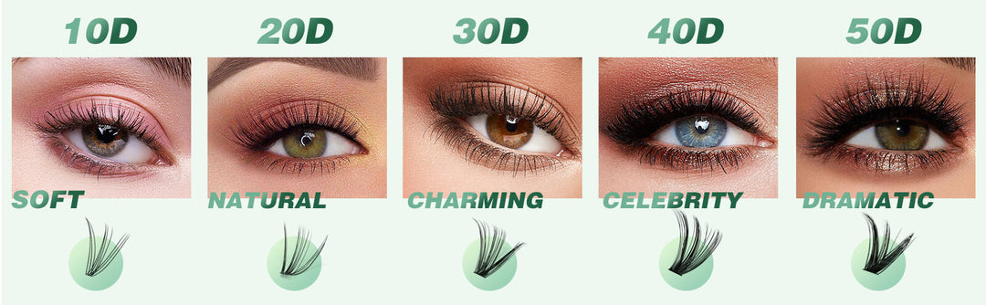 Individual Clusters Lashes 40D Lash Clusters 300Pcs | KEYYOU