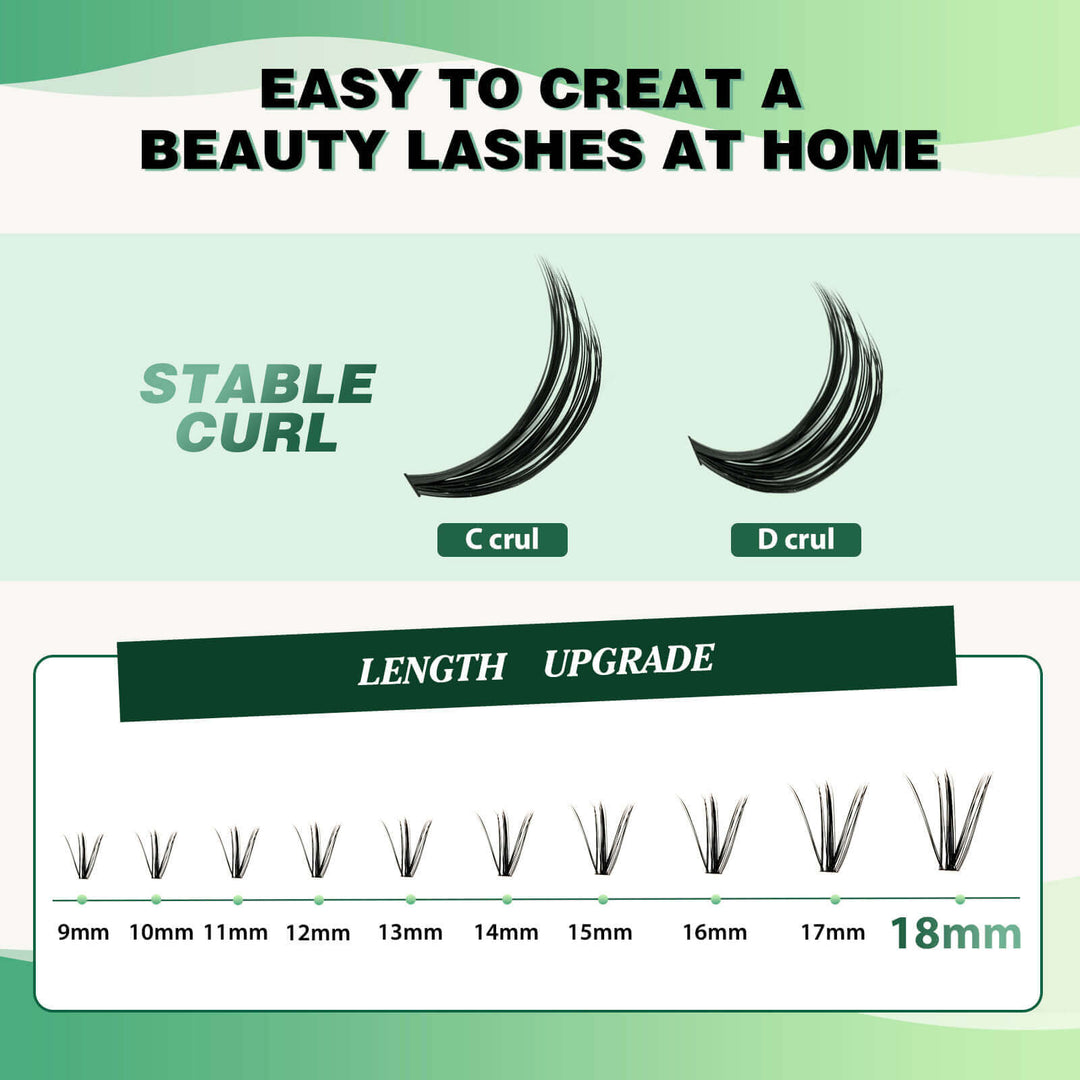 Individual Clusters Lashes 40D Lash Clusters 300Pcs | KEYYOU